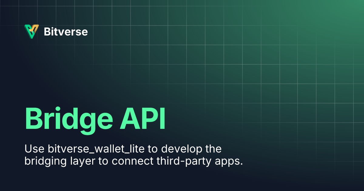 Bridge API | Bitverse